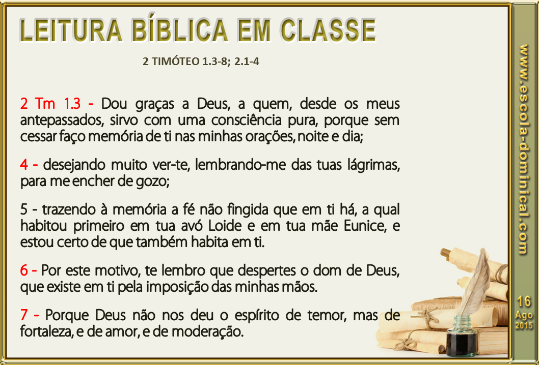 Escola Bíblica Dominical: LIÇÃO 07 - EU SEI EM QUEM TENHO CRIDO ... Escola Bíblica Dominical: LIÇÃO 07 - EU SEI EM QUEM TENHO CRIDO ...
