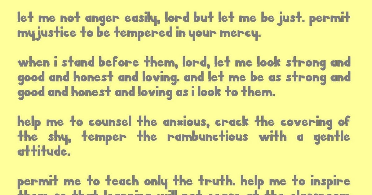 Sweet Blessings: A Prayer for the First Day of School