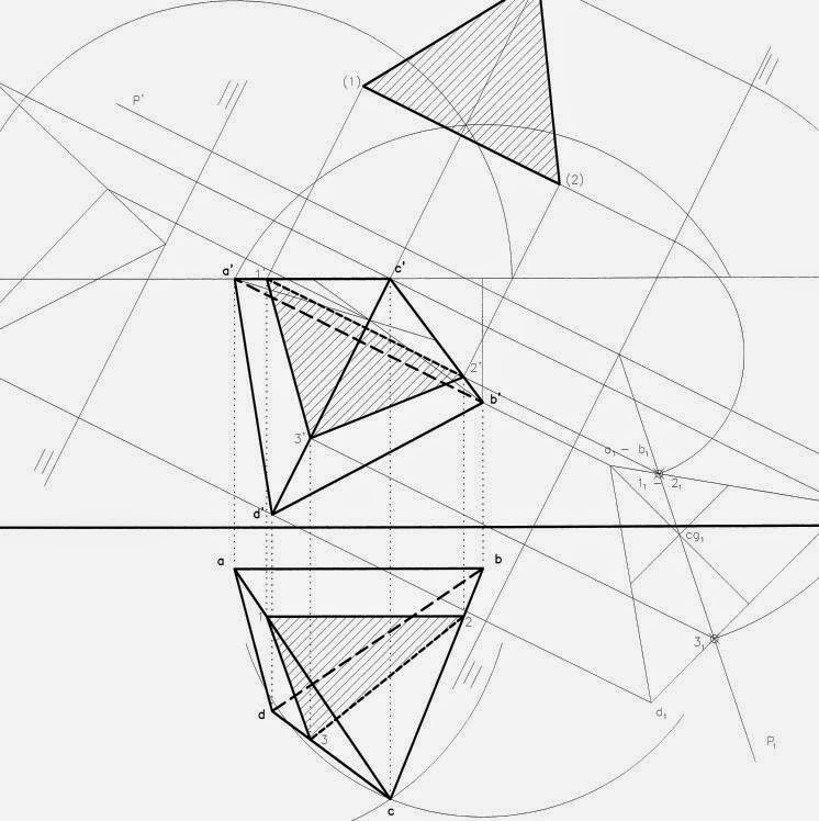 EJERCICIOS RESUELTOS DE GEOMETRIA DESCRIPTIVA (II) EJERCICIOS RESUELTOS DE GEOMETRIA DESCRIPTIVA (II)