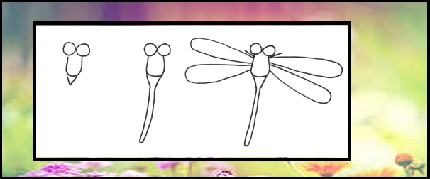 ABC To Drawing: Colorful dragonfly