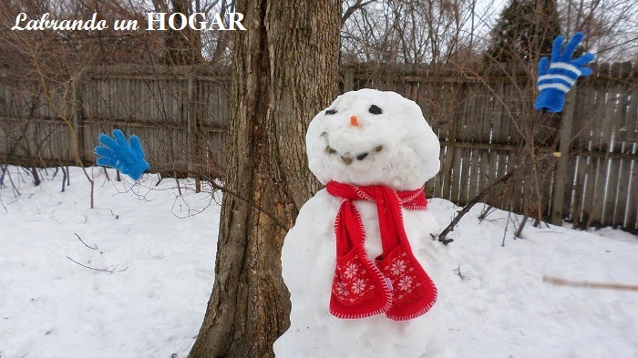Labrando un HOGAR: Nuestro primer snowman/hombre de nieve