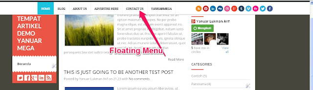 Cara Membuat Floating Menu "Sticky" Pada Blogger