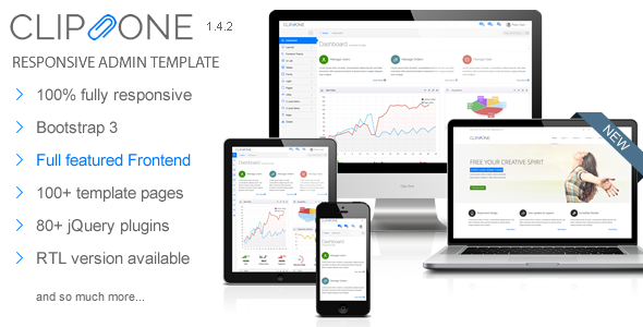 Clip One Bootstrap 3 Responsive Admin Template - Herosony Learning