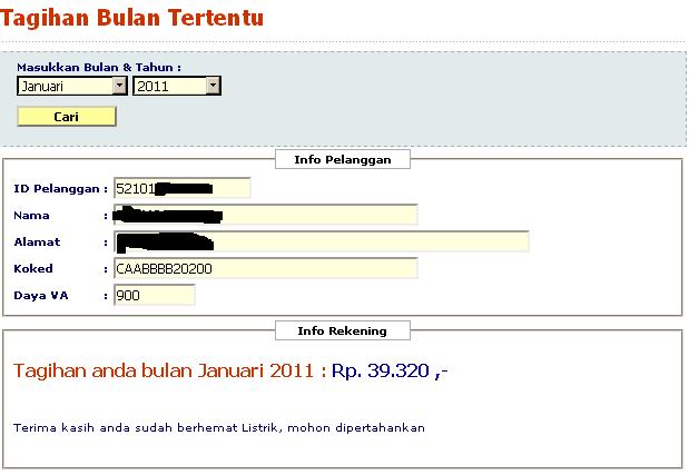 Cek tagihan listrik PLN online – CandraLab