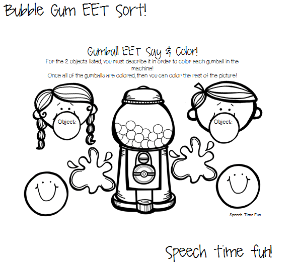 Bubble Gum EET Sort!! ((and giveaway!!)) - Speech Time Fun: Speech and ...