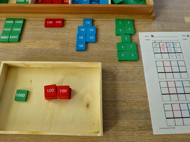 Family FECS: Montessori Activity: Stamp Game - Dynamic Subtraction