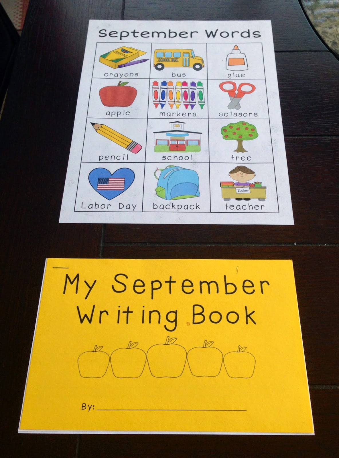 Monthly Vocabulary Words & Writing Books - A Spoonful of Learning