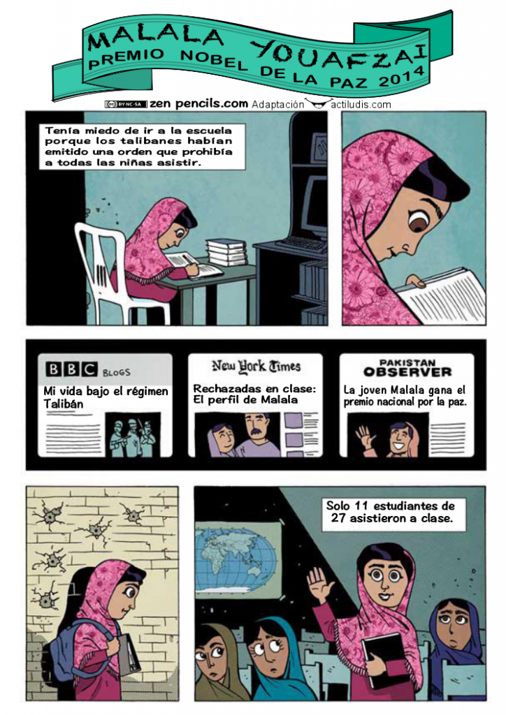 Compartiendo Aula: Comic sobre Malala.Día de la Paz