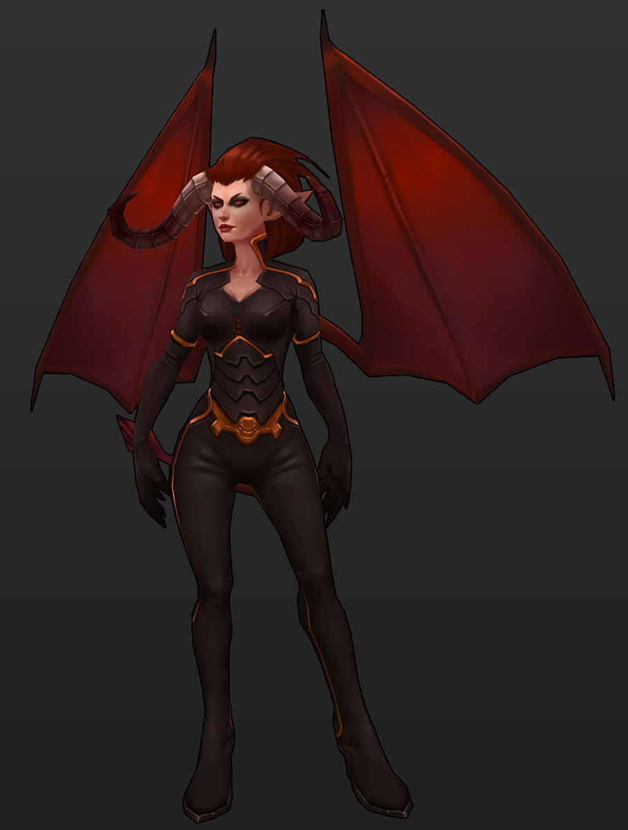 Demon babe — polycount