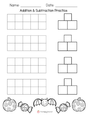 Addition and Subtraction {Fall, Pumpkins, Halloween} | TheHappyTeacher
