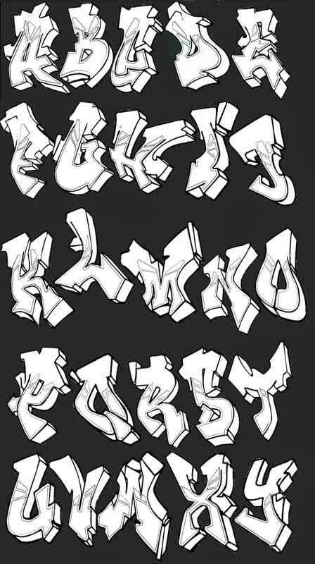3d graffiti letters alphabet - carskery