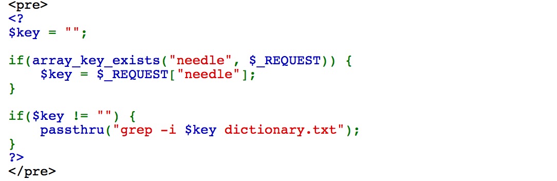 Security Writeups: Natas 9