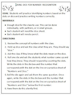 Mrs. Bucket's Teaching Resources: Number Recognition Activity Using ...