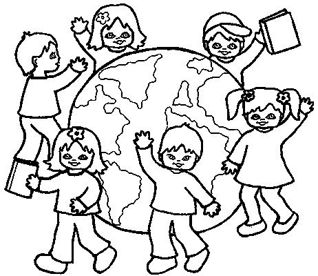 Coloring Pages Of Multi Cultural Kids