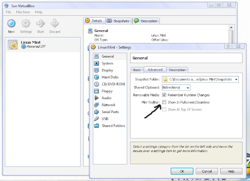 How to disable Mini Toolbar in VirtualBox ~ Weird and wonderful news ... How to disable Mini Toolbar in VirtualBox ~ Weird and wonderful news ...