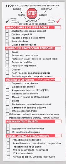 Seguridad y Salud Ocupacional - Academia y Empresa: SEGURIDAD BASADA EN COMPORTAMIENTOS - STOP