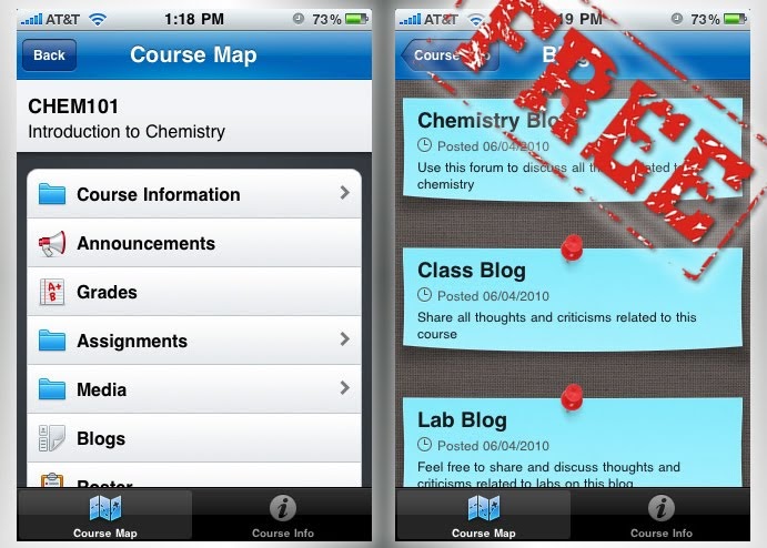 Blackboard Mobile Learn for iPhone - IVLine