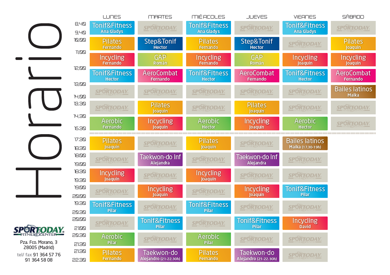 School schedule and classes (El horario escolar/Las clases) on ...