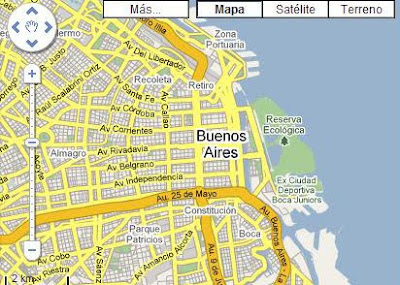 Los barrios de Buenos Aires en Google Maps