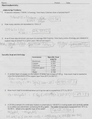 Accelerated Chemistry: thermochemistry Packet