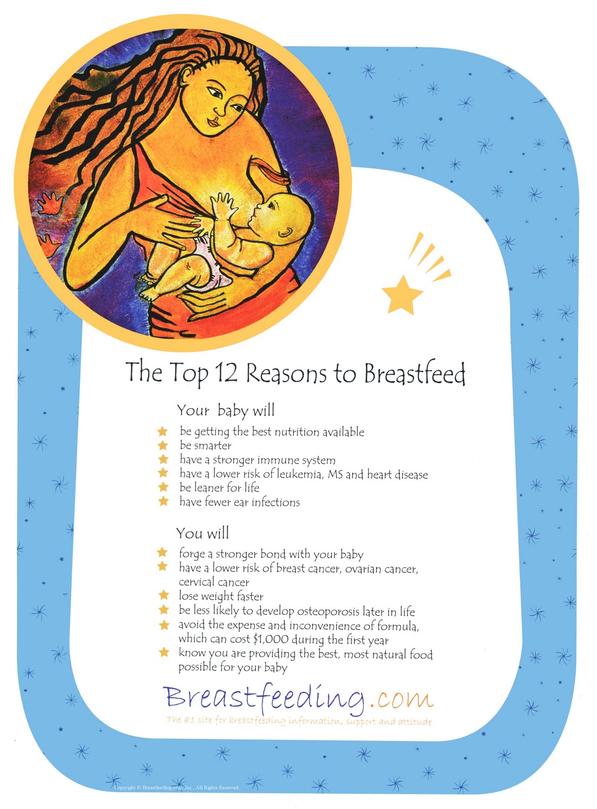 Breastfeeding Is Love: Reasons To Breastfeed Poster Breastfeeding Is Love: Reasons To Breastfeed Poster
