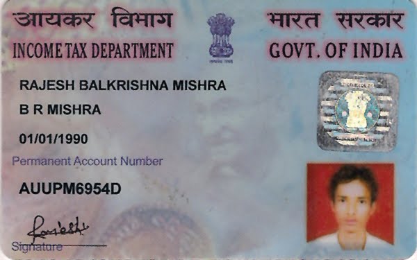 Rajesh Balkrishna Mishra: Rajesh Pan Card