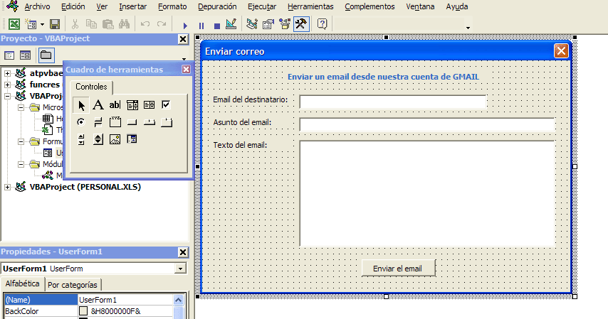 Enviar un email desde Excel : Hojas de cálculo Excel
