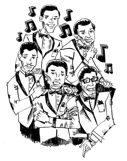 Ken Wright's Sketch Blog: The Temptations