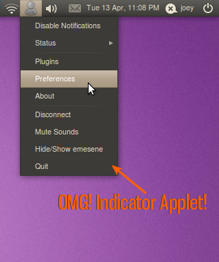 Emesene adds Indicator Applet support - OMG! Ubuntu