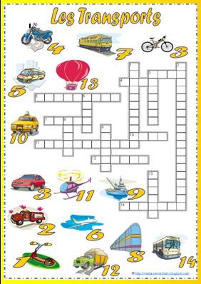 Savoir-Faire: Les Transports - mots croisés