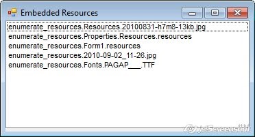C# Blog - Tips and Tricks: Enumerate Embedded Resource Names