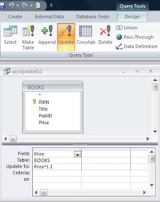 Action Queries: Update Query – Roger's Access Blog