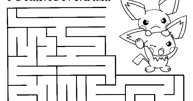 POKEMON COLORING PAGES: POKEMON MAZE