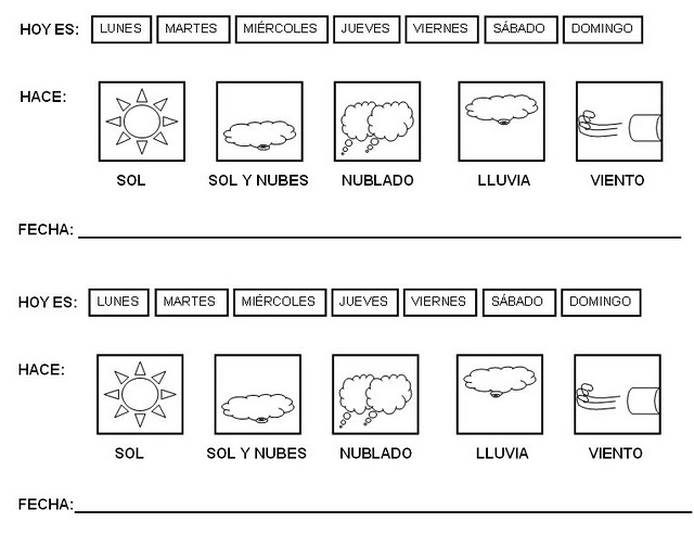 Titulo: Trabajamos con los estados del tiempo