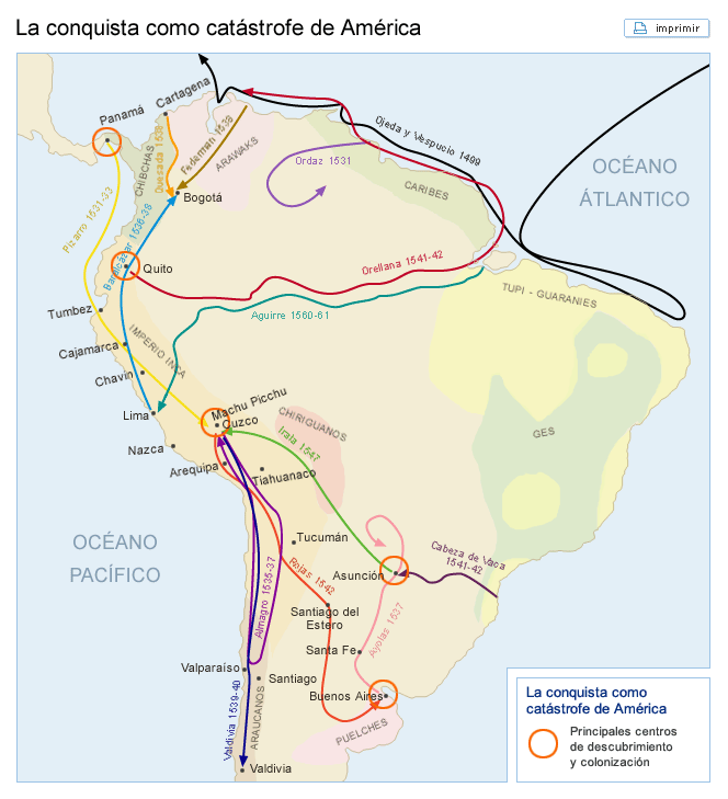 EL RINCON DE FELIPE: MAPAS DE LA CONQUISTA AL INTERIOR DEL CONTINENTE