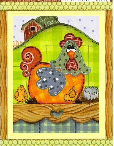 Moldes de gallinas para patchwork - Imagui