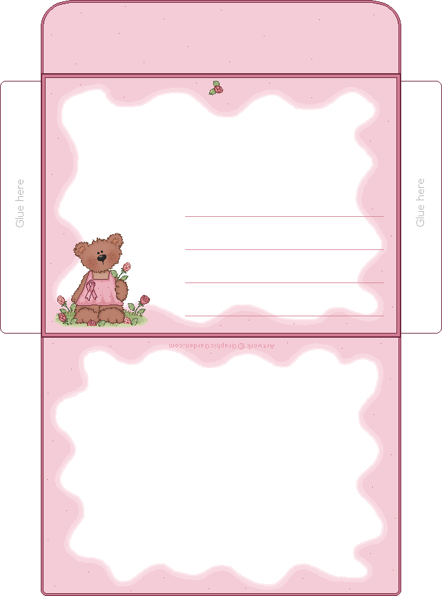 Pin de Alma Morales en Printable Teddy bear | Sobres decorados, Cartas de papel, Manualidades ...