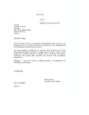 Documento Circular. kelly y Adriana: tipos de carta circular externa estilo bloque