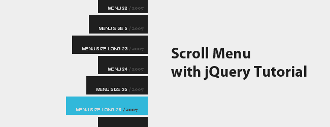 jquery effects: Vertical Scroll Menu with jQuery Tutorial