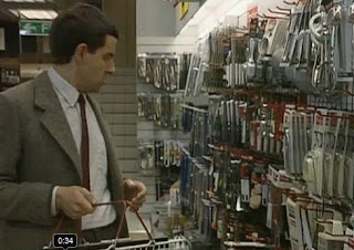 Food, Fabric & Fun: mr bean goes shopping