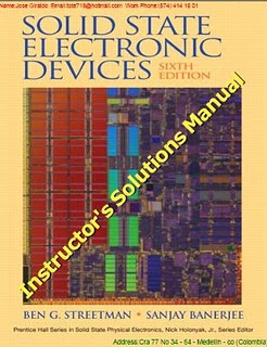 solution manual Solid State Electronic Devices (6th Ed., Ben Streetman, Sanjay Banerjee ...