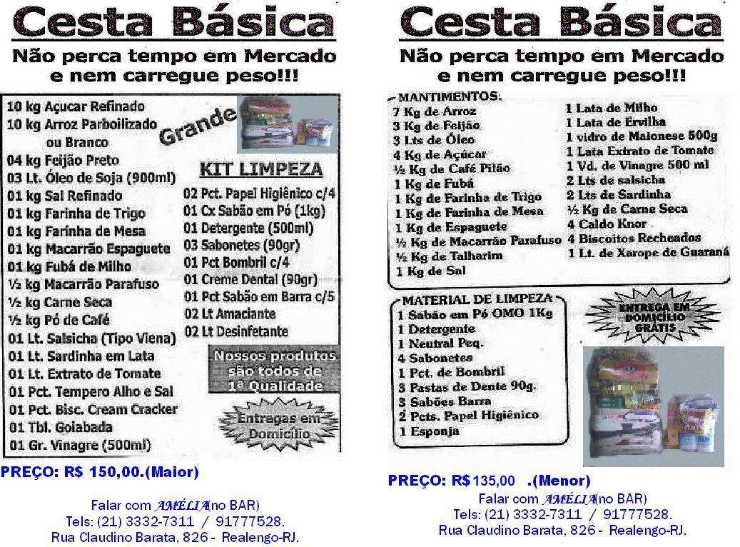 Lista De Cesta Básica Simples Para Imprimir - FDPLEARN