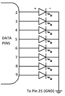 Jaspreet's Code Zone: Interfacing LEDs using the Parallel Port