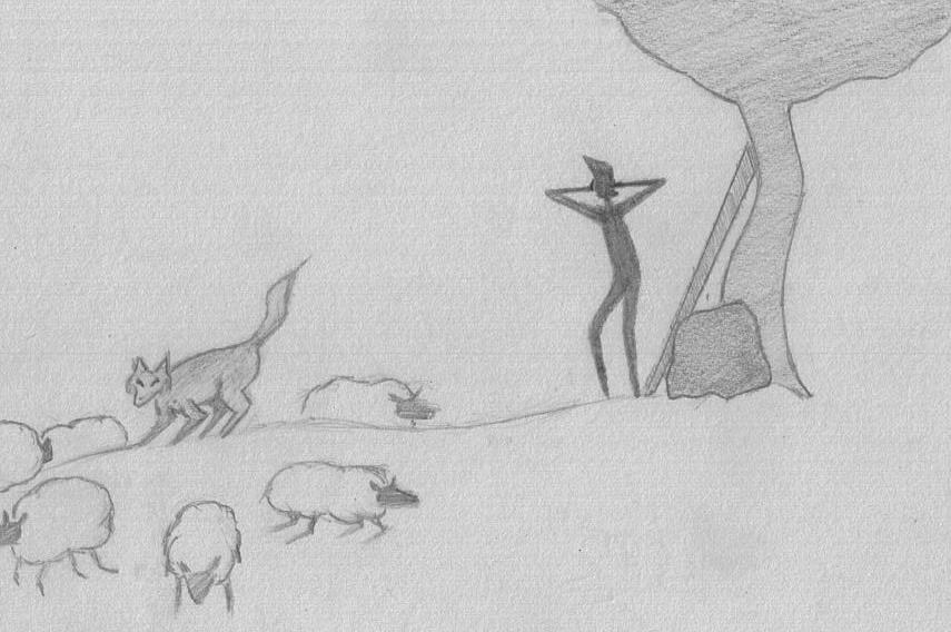 The boy who cried wolf coloring