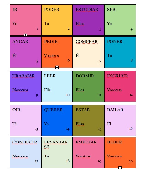 Tuerca de pino: Juego para conjugar