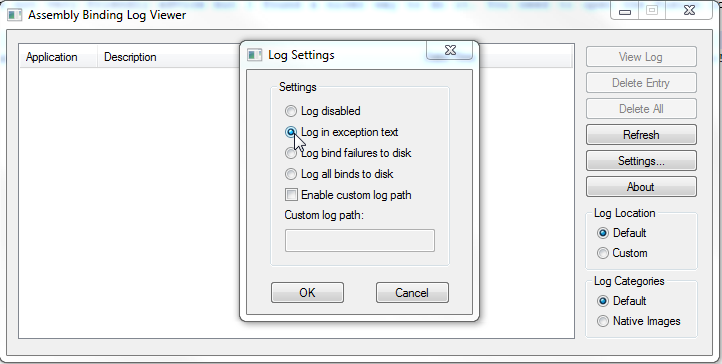 Enable assembly bind failure logging using Fusion