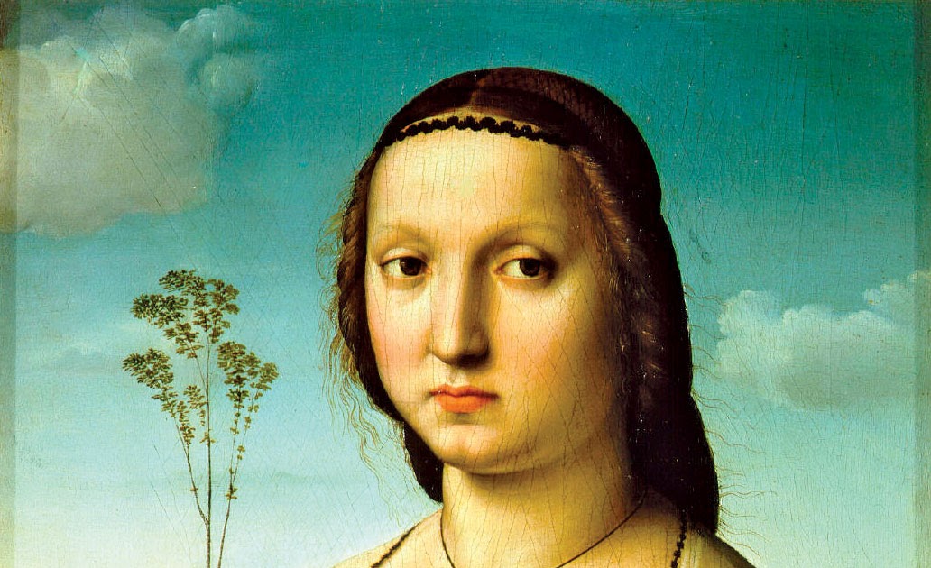 Gandalf's Gallery: Raphael - Portrait of Maddalena Strozzi Doni [c.1506]