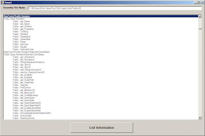 Reflection in C# - List of Class Name, Method Name - Asp.Net, C#, SQL Blog