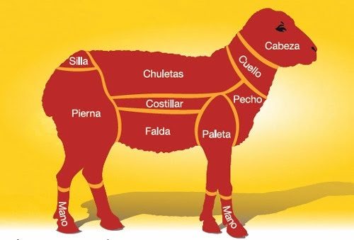 El guisaico: CORTES DE CARNE DE CORDERO El guisaico: CORTES DE CARNE DE CORDERO