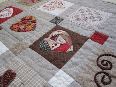 Corazones patchwork - Imagui
